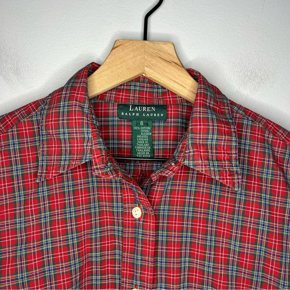 Lauren Ralph Lauren Embroidered Logo/Emblem Plaid But… - Gem